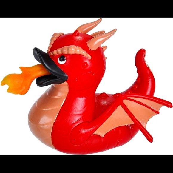 Toys | Fire Breathing Red Dragon 4 Rubber Duck | Poshmark